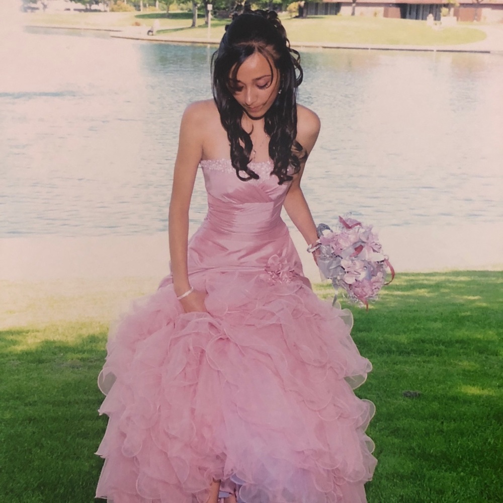 Pink Fluffy Princess Prom Dress Gem